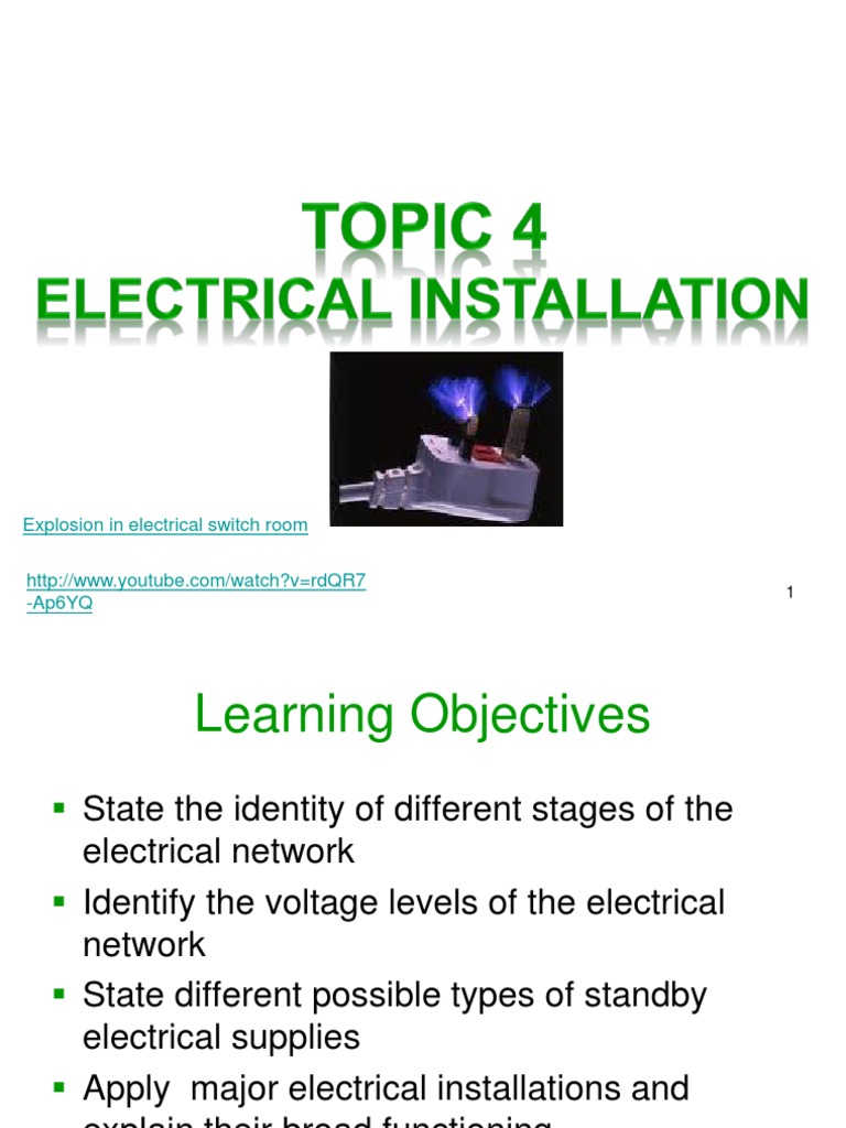 Topic 4 Electrical Installation (2012) Student | PDF | Electric Power ...