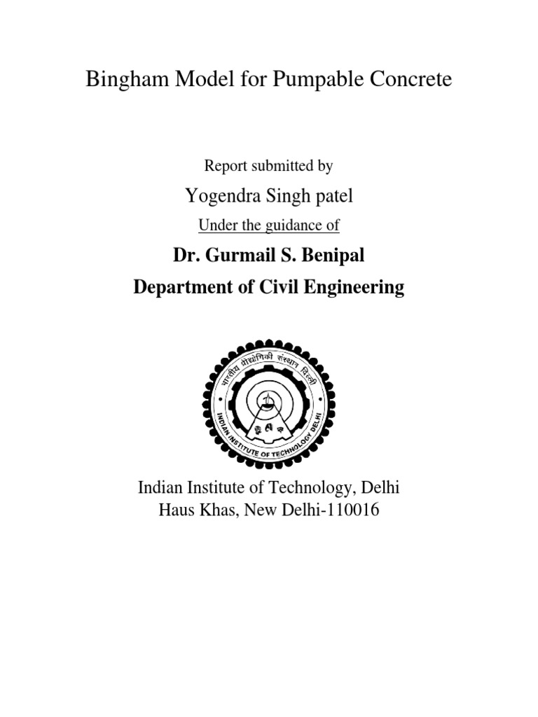 Bingham Model For Pumpable Concrete | PDF | Stress (Mechanics) | Rheology