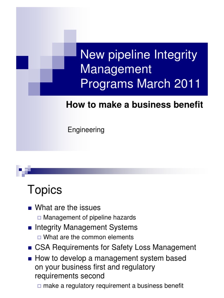 Nace Pipeline Integrity Managment Program | PDF | Pipeline Transport | Risk