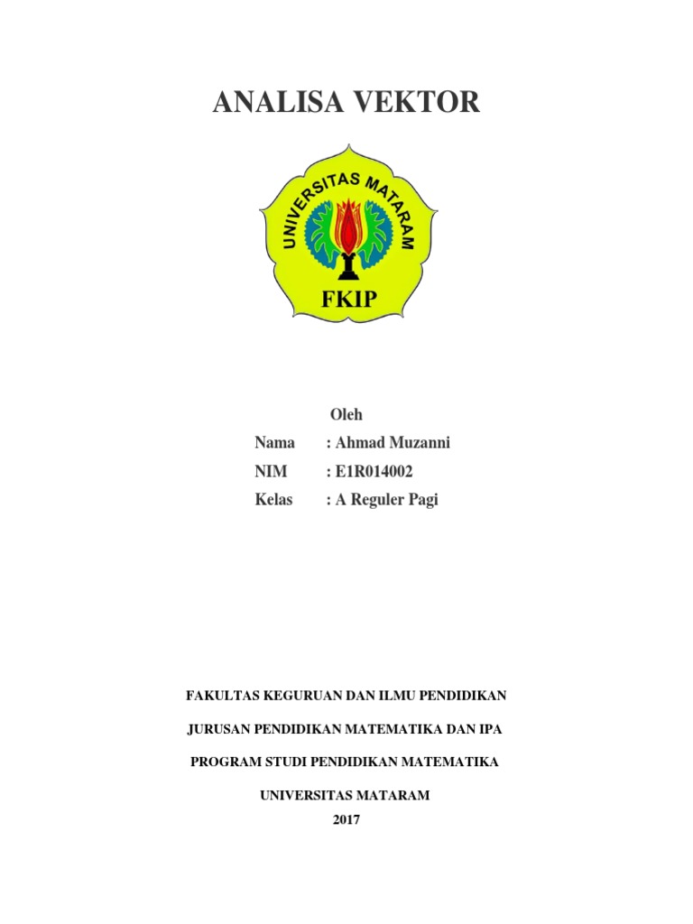 Analisis Vektor dalam Geometri | PDF