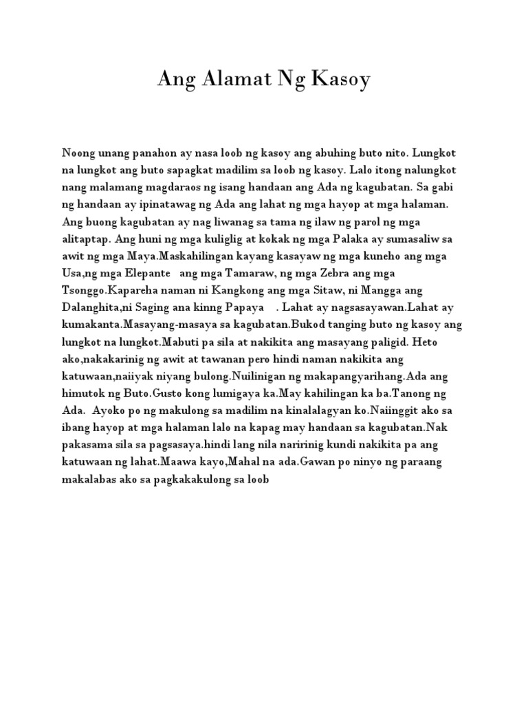 Ang Alamat NG Kasoy | PDF