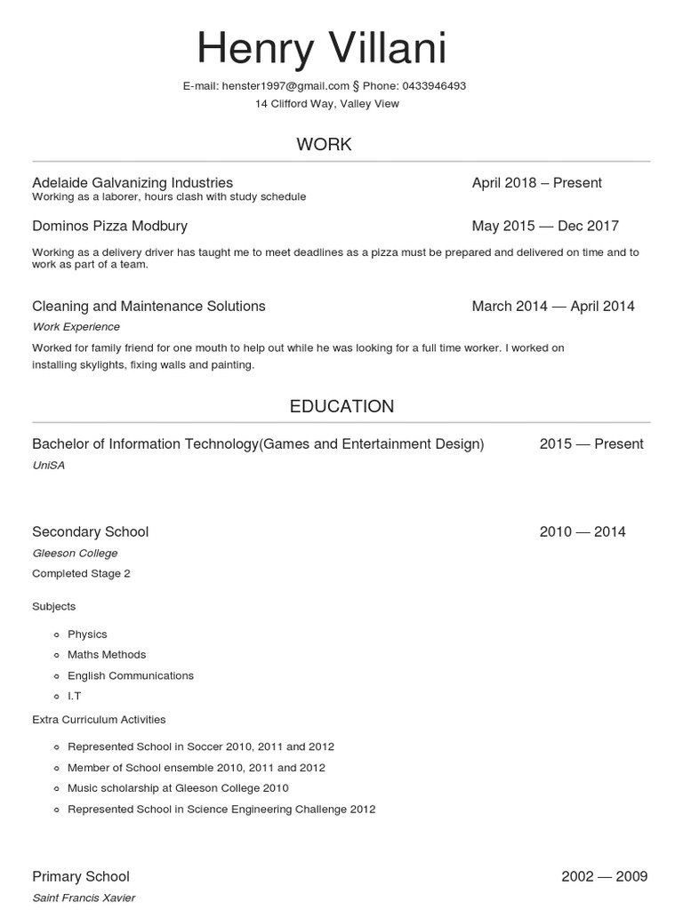 My CV Assignment | Download Free PDF | Schools | Behavior Modification