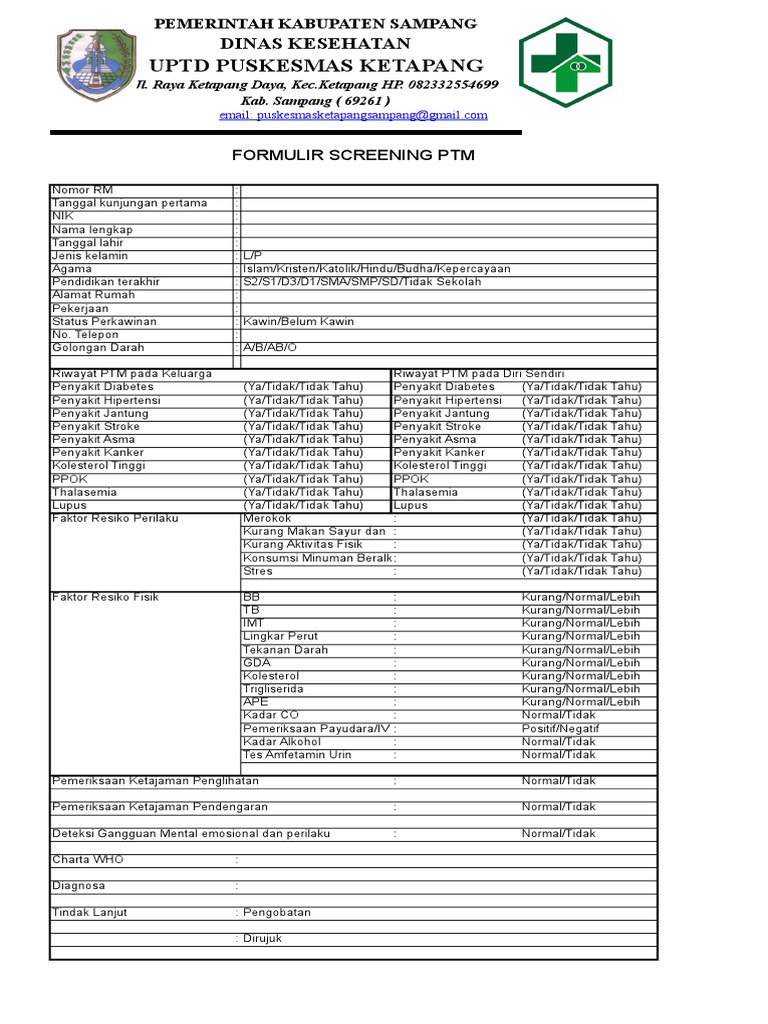 Form Screening PTM | PDF
