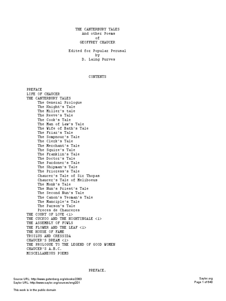 The Canterbury Tales 2 PDF | PDF | Geoffrey Chaucer | The Canterbury Tales