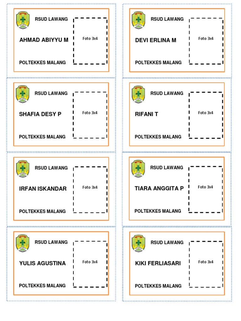 Name Tag Mahasiswa | PDF