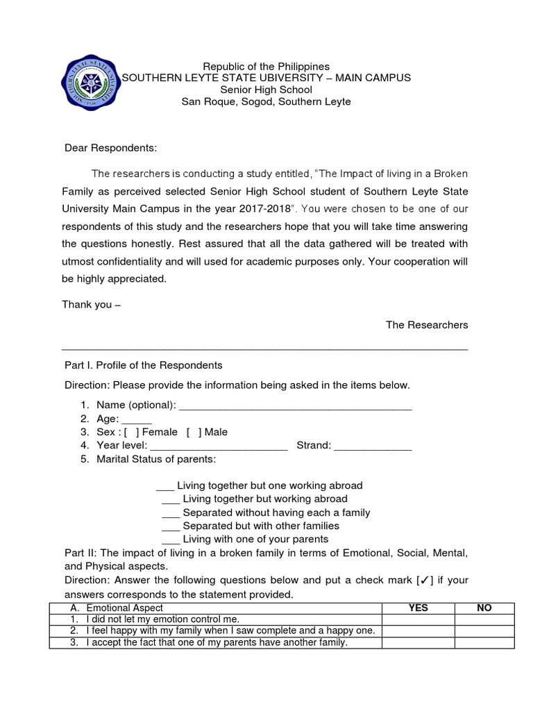 Impact of Broken Families on Students | PDF | Anger | Bullying