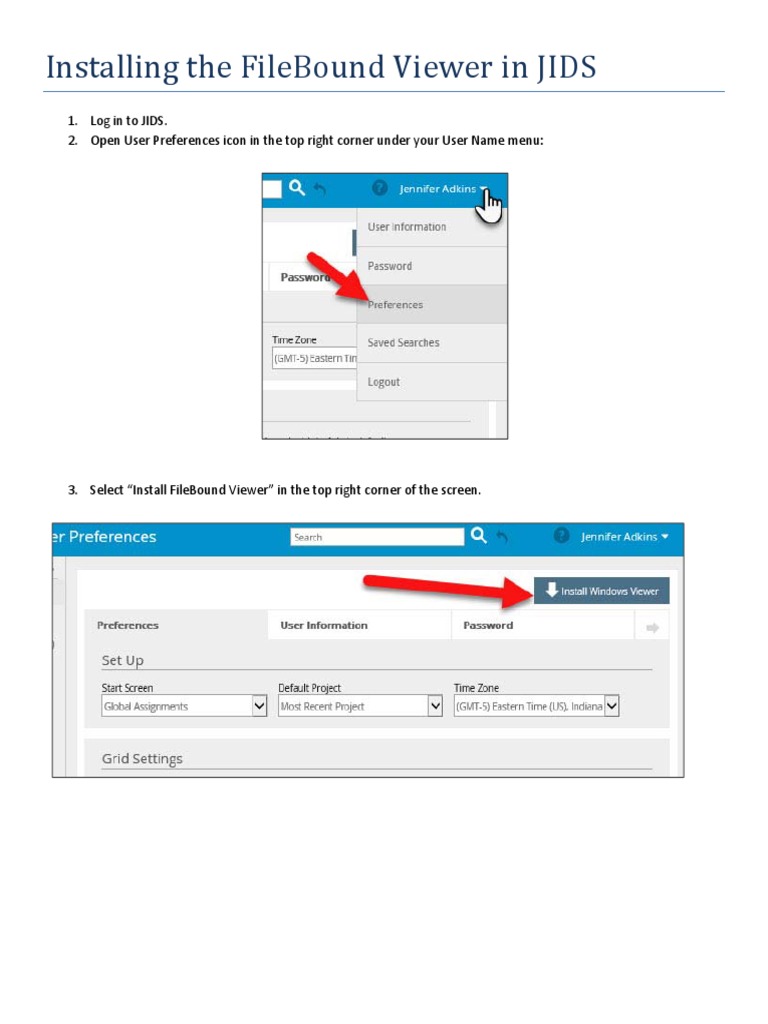 Installing The Filebound Viewer in Jids | PDF