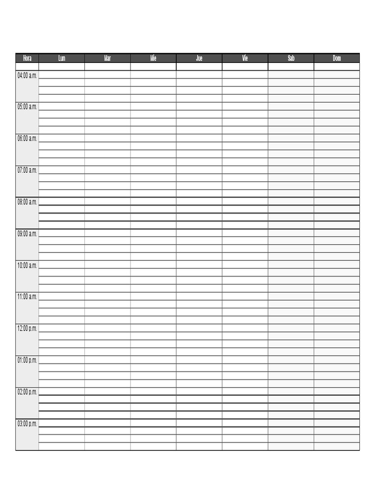 Horario 24 Horas | PDF