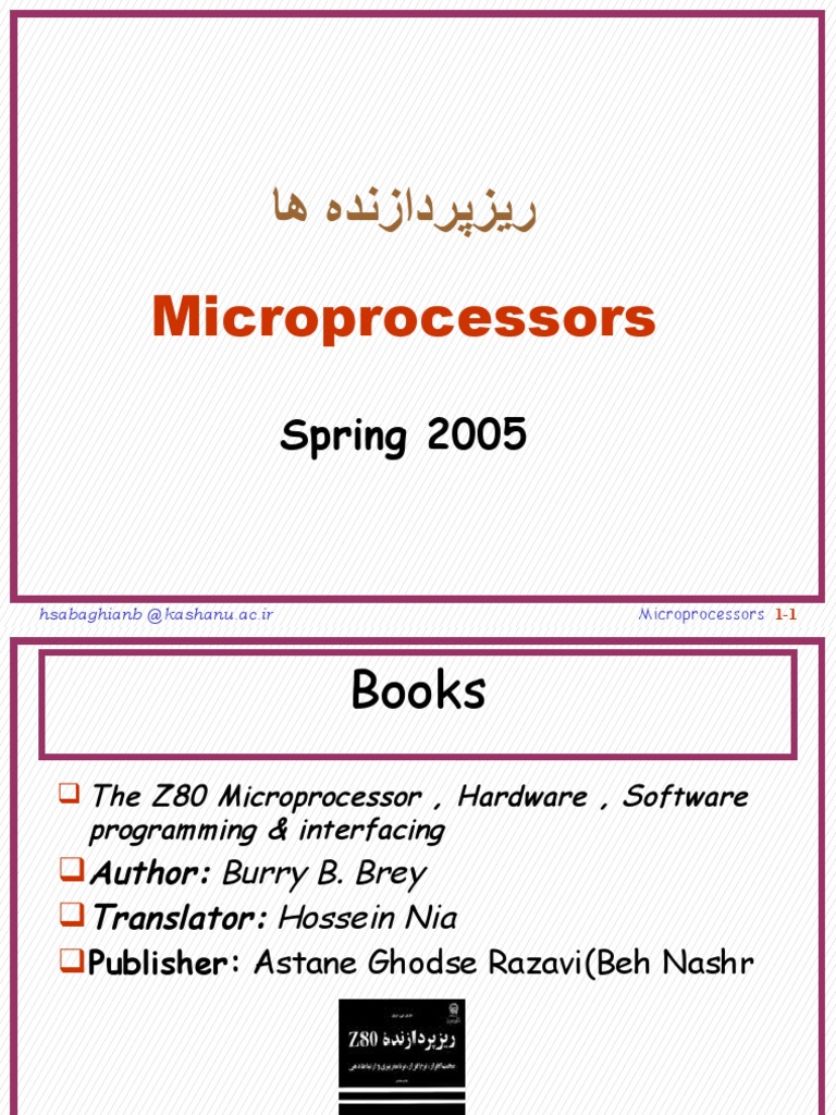 Microprocessors: Spring 2005 | PDF | Read Only Memory | Random Access ...