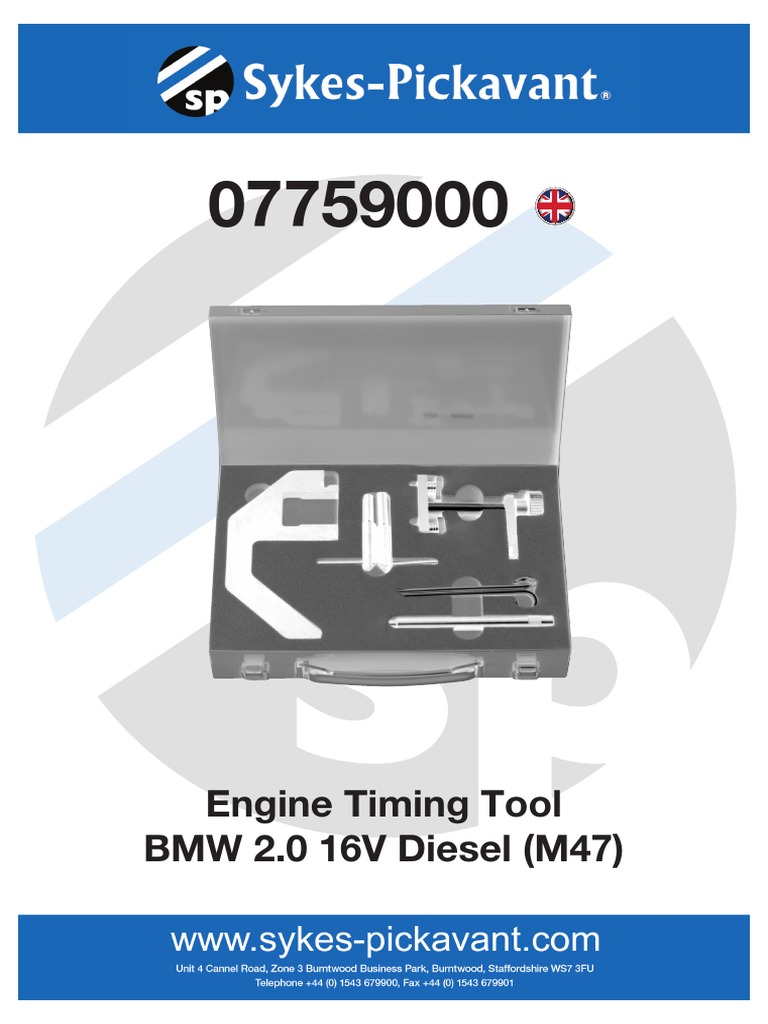 Engine Timing Tool BMW 2.0 16V Diesel (M47) | PDF | Systems Engineering ...