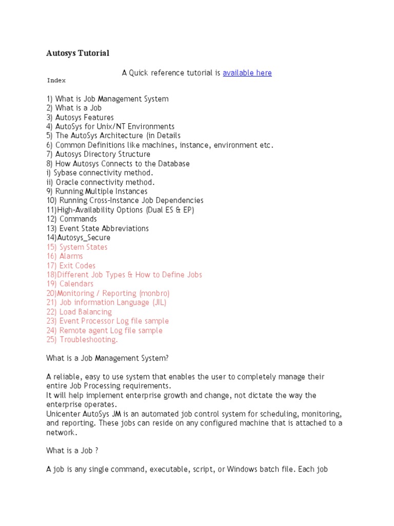 Autosys Tutorial | PDF | Superuser | Command Line Interface