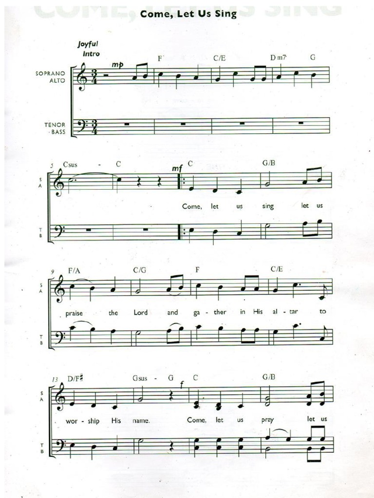 Come Let Us Sing PDF | PDF