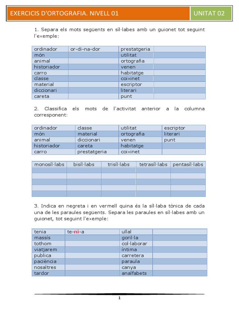 01 Ort Unitat 02 | PDF