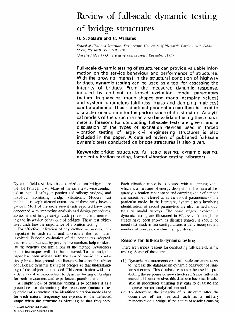 Review of Full-Scale Dynamic Testing | PDF | Normal Mode | Spectral Density