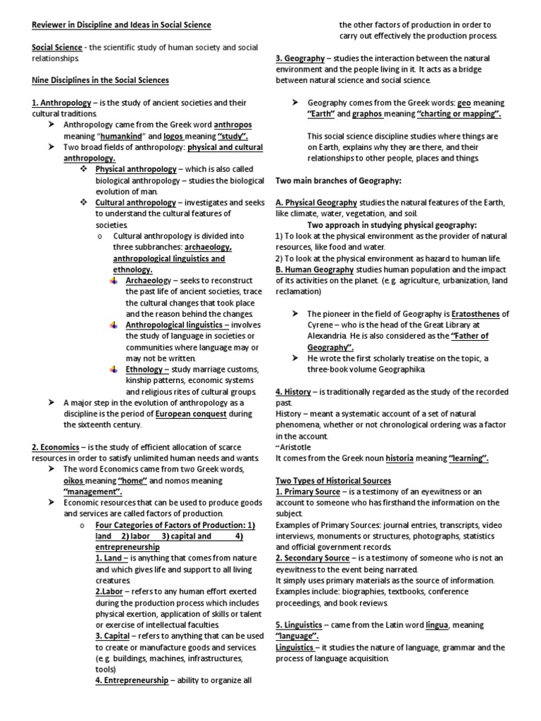 Reviewer in Discipline and Ideas in Social Science | PDF | Id | Social ...