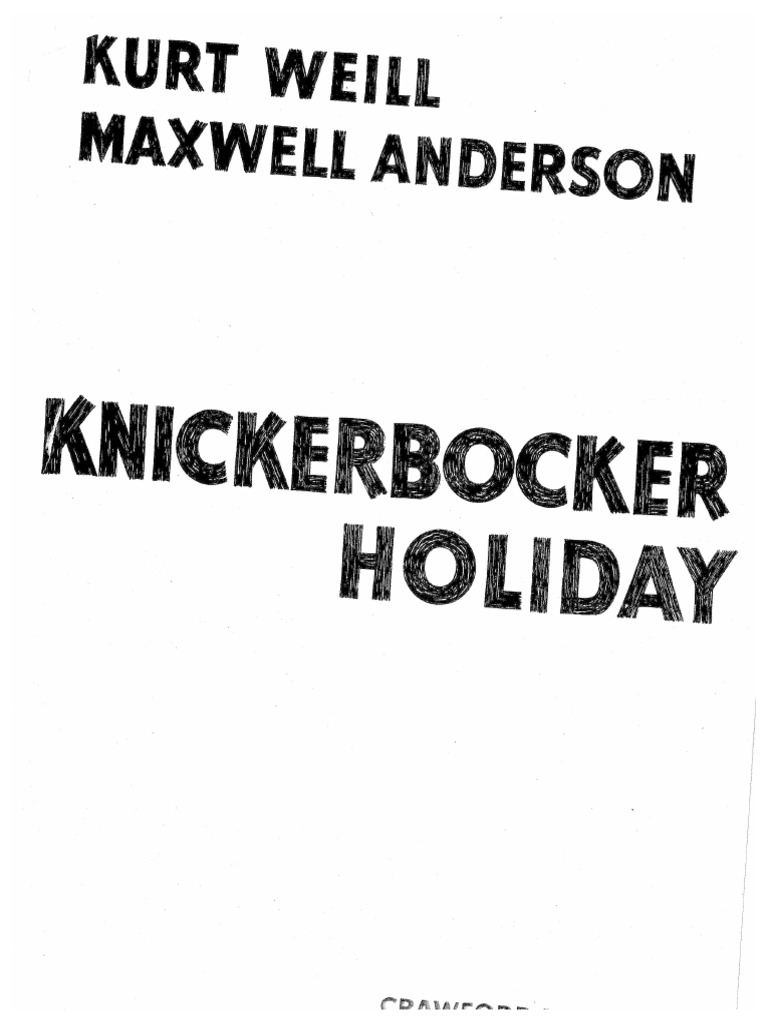 Knickerbocker Holiday PDF | PDF