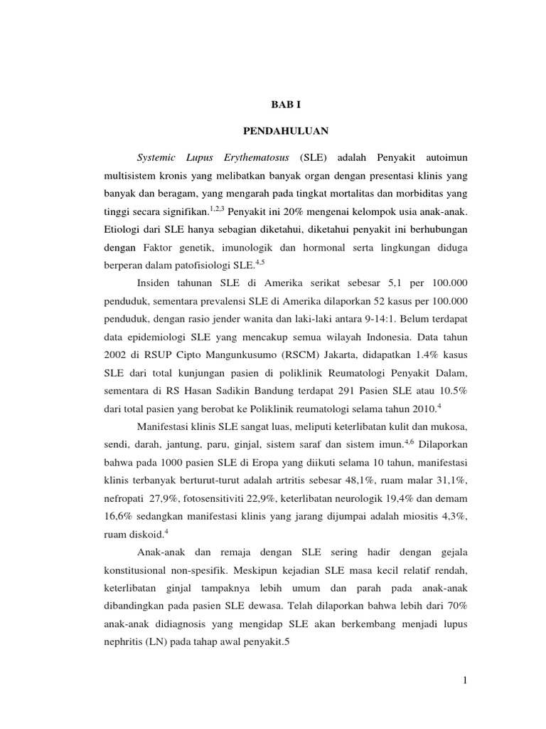 Systemic Lupus Erythematosus (SLE) Adalah Penyakit Autoimun | PDF