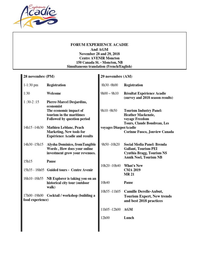 Forum Schedule | PDF