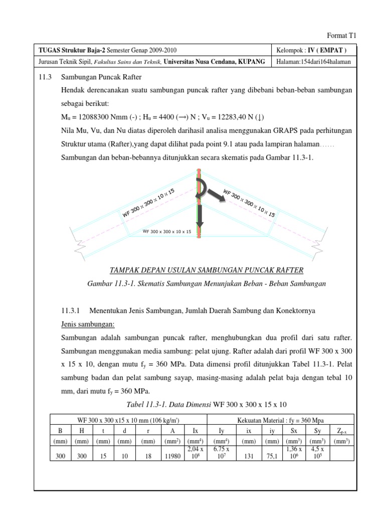 Sambungan Puncak Rafter | PDF