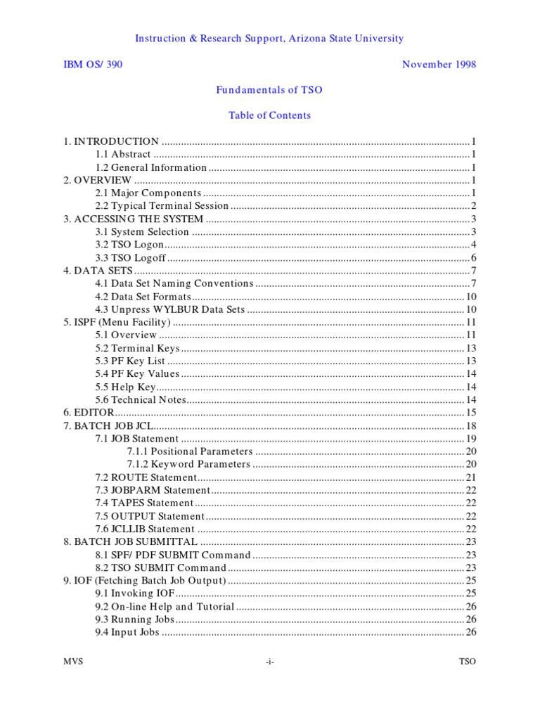 Tso Fundamentals Pdf Computer Terminal Command Line Interface