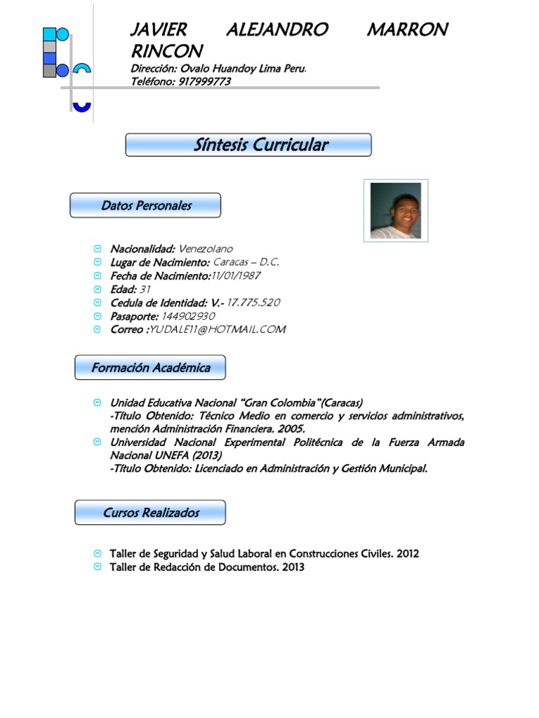 Curriculum Alejandro | PDF | Gestión de recursos humanos | Business