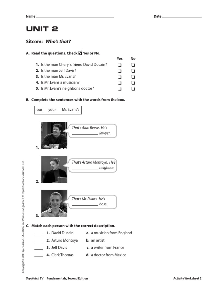UNIT 02 Video Worksheets PDF | PDF