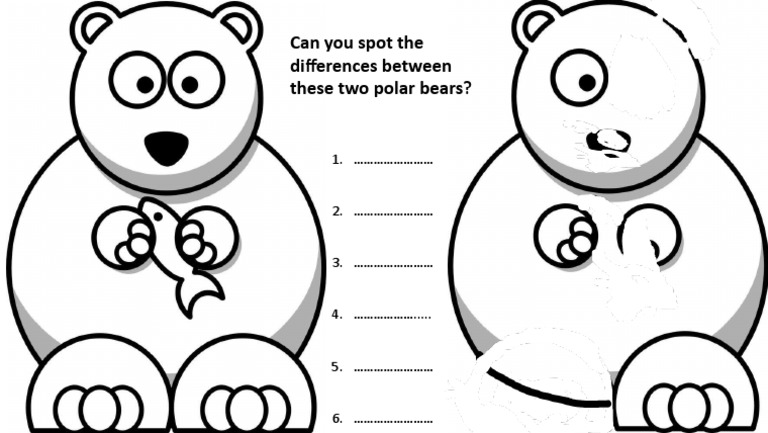 Polar Bears Spot The Difference | PDF