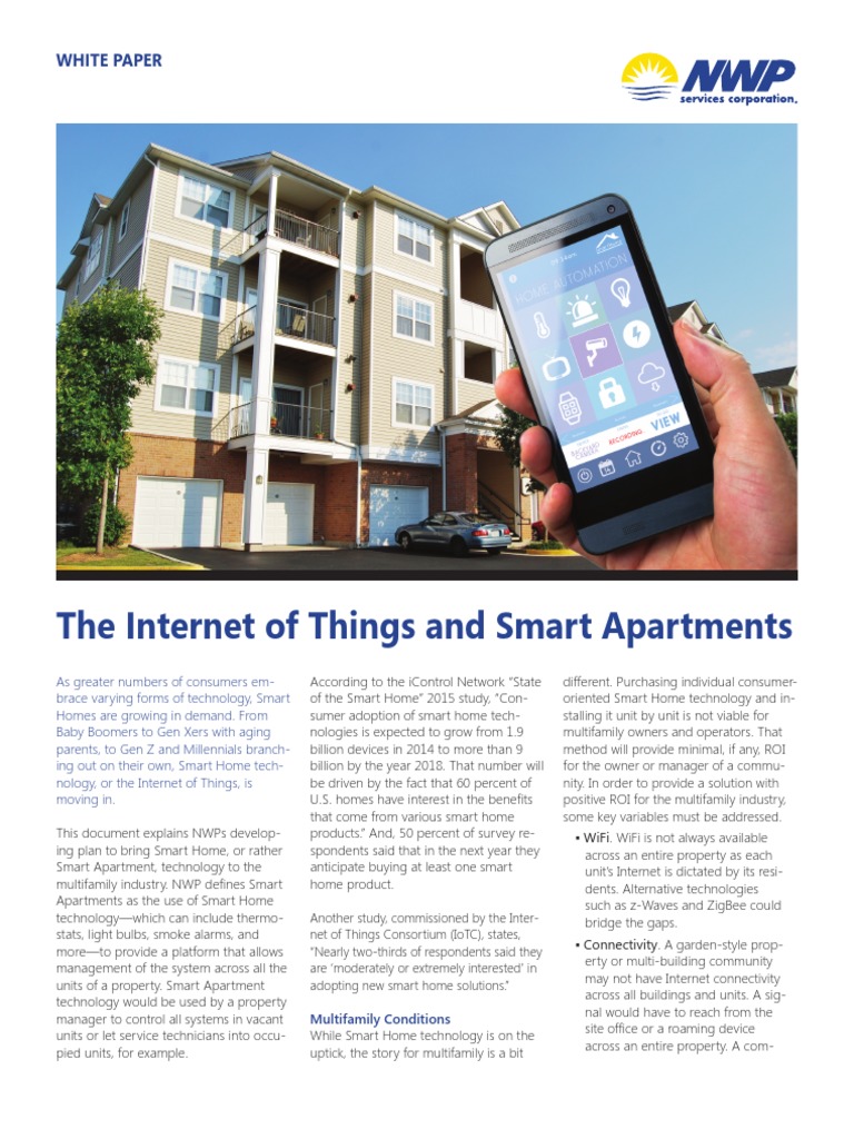 The Internet of Things and Smart Apartments: White Paper | PDF | Cloud ...