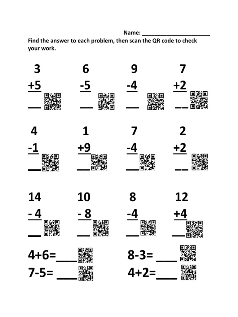 QR Worksheet | PDF