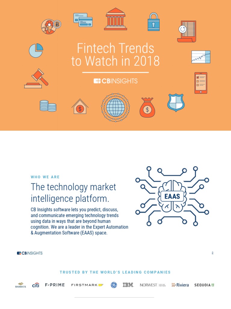 CB Insights Fintech Trends 2018 | PDF | Startup Company | Small ...