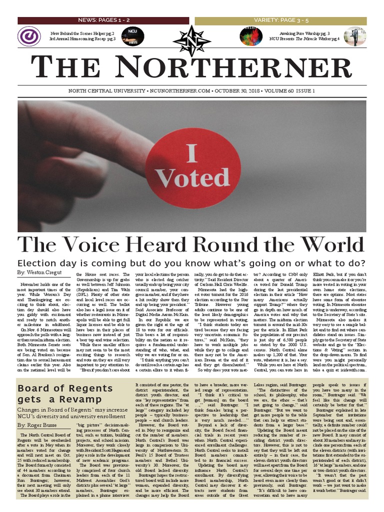 The NCU Northerner - Nov. 2018 | PDF | Politics | Sports & Recreation