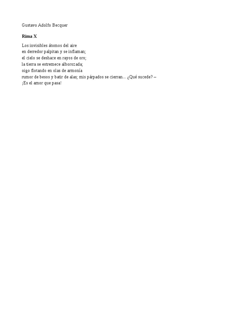 Becquer Rima X | PDF