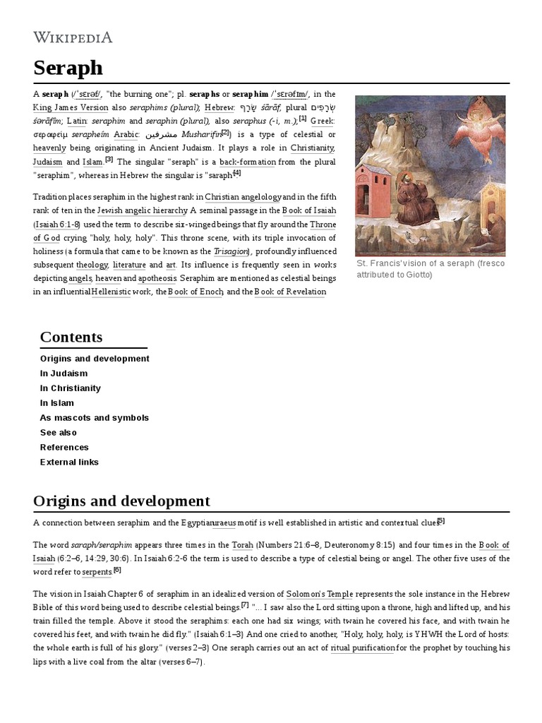 Seraph | PDF | Religious Belief And Doctrine | Theology
