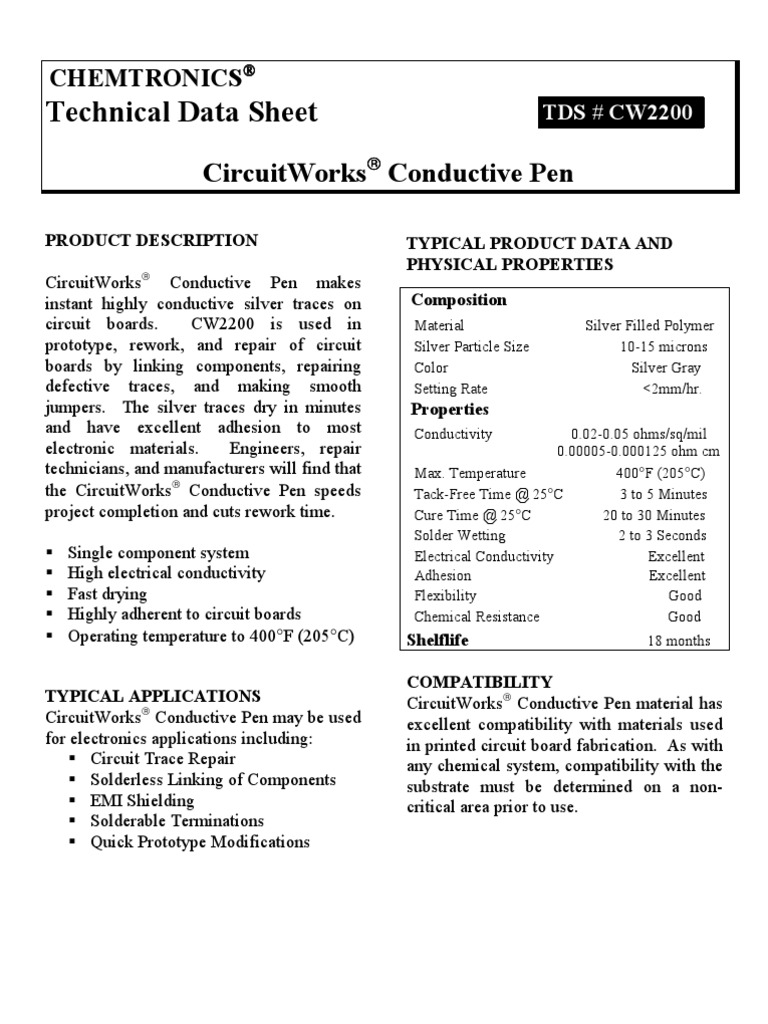 Conductive Pen | PDF | Electrical Resistivity And Conductivity ...