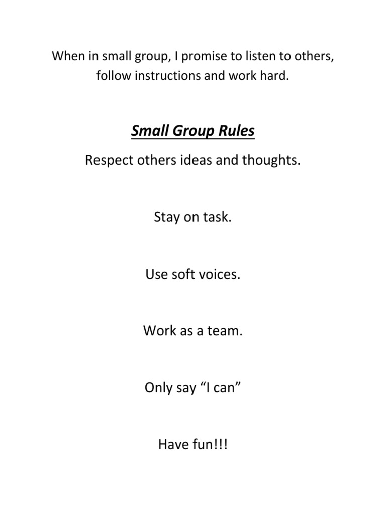 When in Small Group | PDF