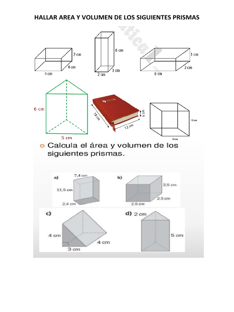 Area y Volumen de Prismas | PDF | Ciencia y matemáticas