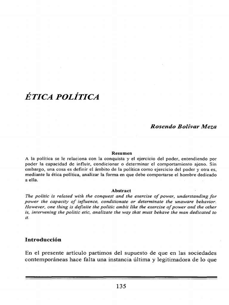 Ética y Política: Definición y Ejemplos | PDF | Moralidad | Comportamiento