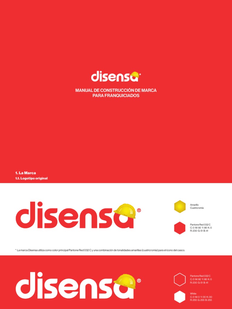 1 MANUAL CONSTRUCCIÓN MARCA DISENSA (Tipografia) | PDF | Color ...