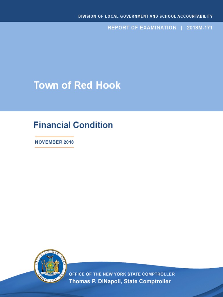 Red Hook 'Financial Condition' Report | PDF | Fund Accounting | Audit