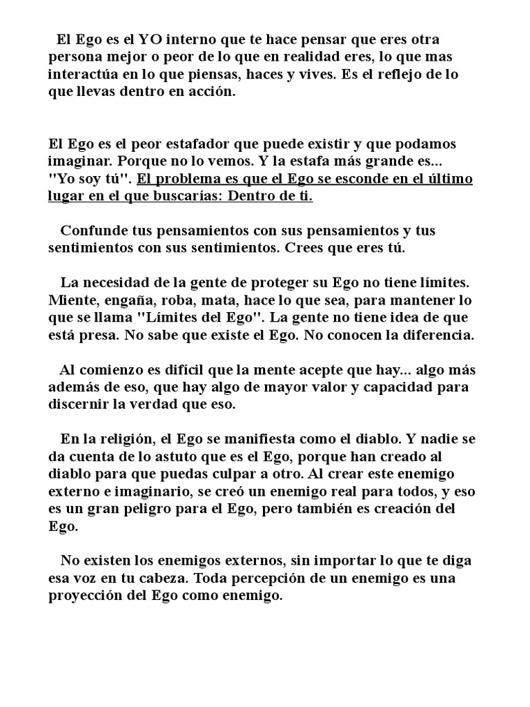 El Ego | PDF