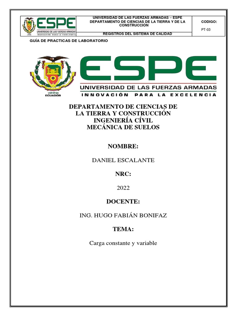 Permeabilidad Carga Constante y Variable | PDF | Permeabilidad ...