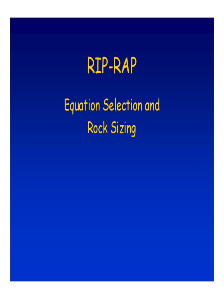 Rip Rap Summary | PDF | Civil Engineering | Nature