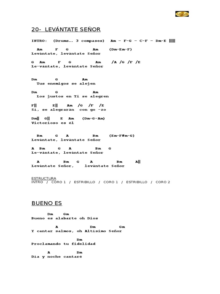 20 - Levántate Señor - Bueno Es - Roni Roni Bat Zion | PDF