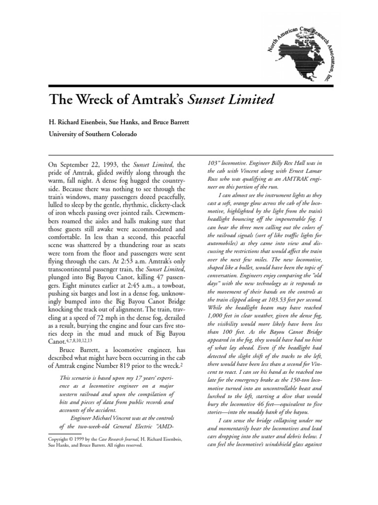 CaseStudy Amtrak | PDF | Amtrak | Conductor (Rail)