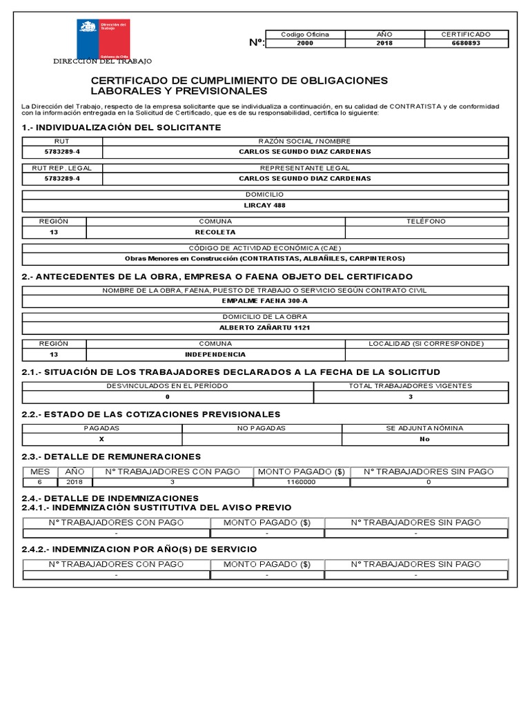 Certificado F 30.1 | PDF | Business | Gobierno