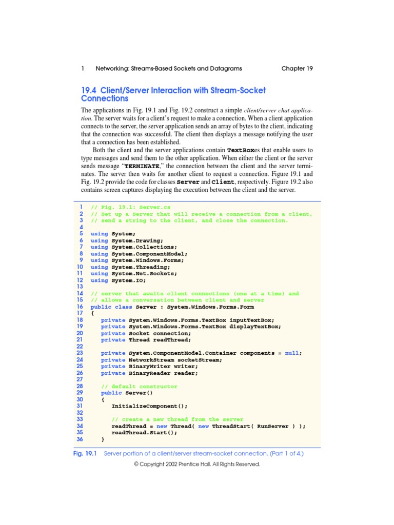 Client-Server Networking With Stream Socket Connections PDF | PDF ...