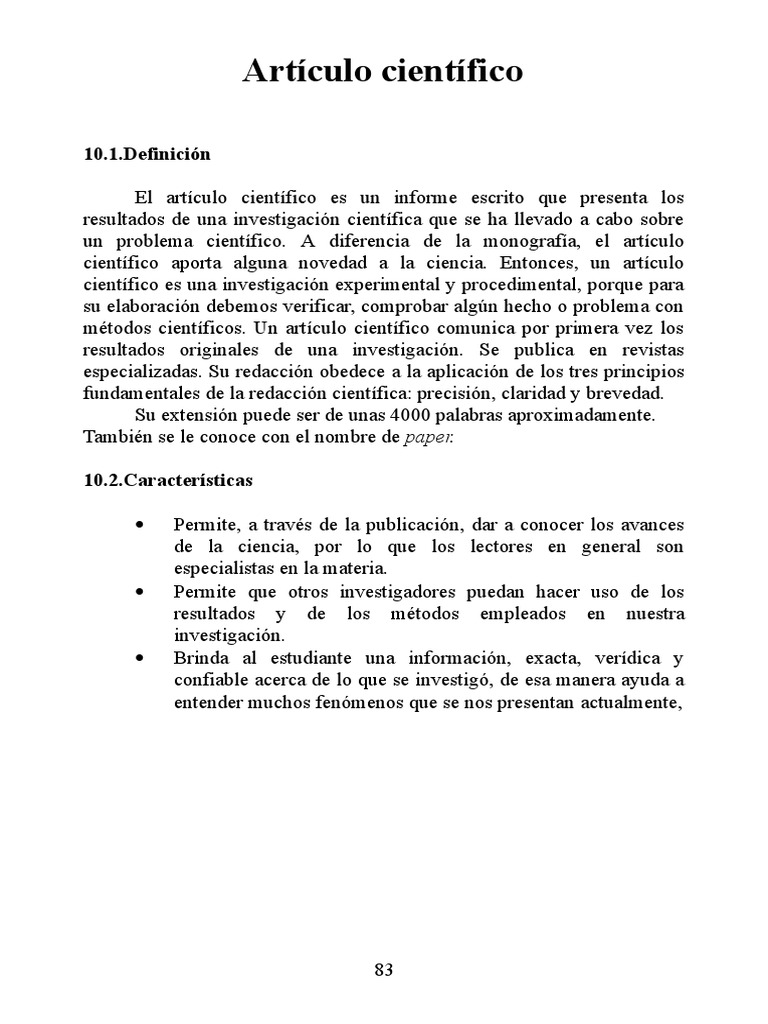 Artículo Científico | PDF | Science | Ciencia (general)