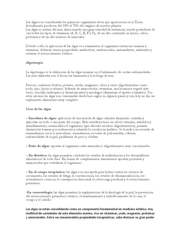 Algoterapia | PDF | Calcio | Antioxidante