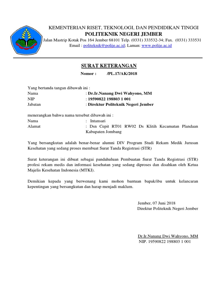 STR Dalam Proses 1 | PDF