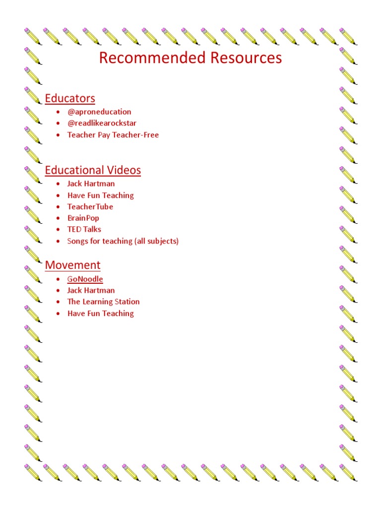 Recommended Resources | PDF